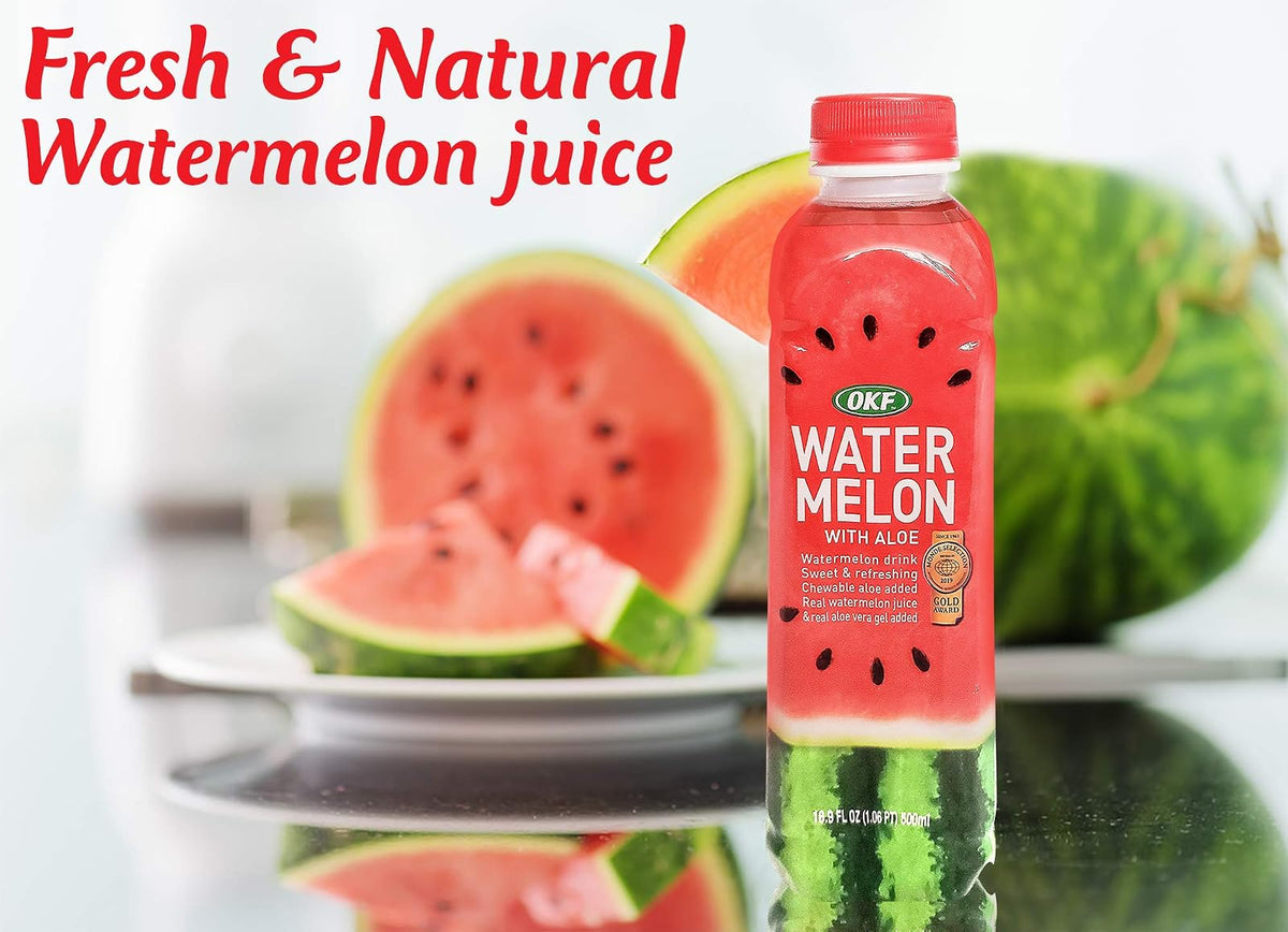 natural aloe vera drink with watermelon