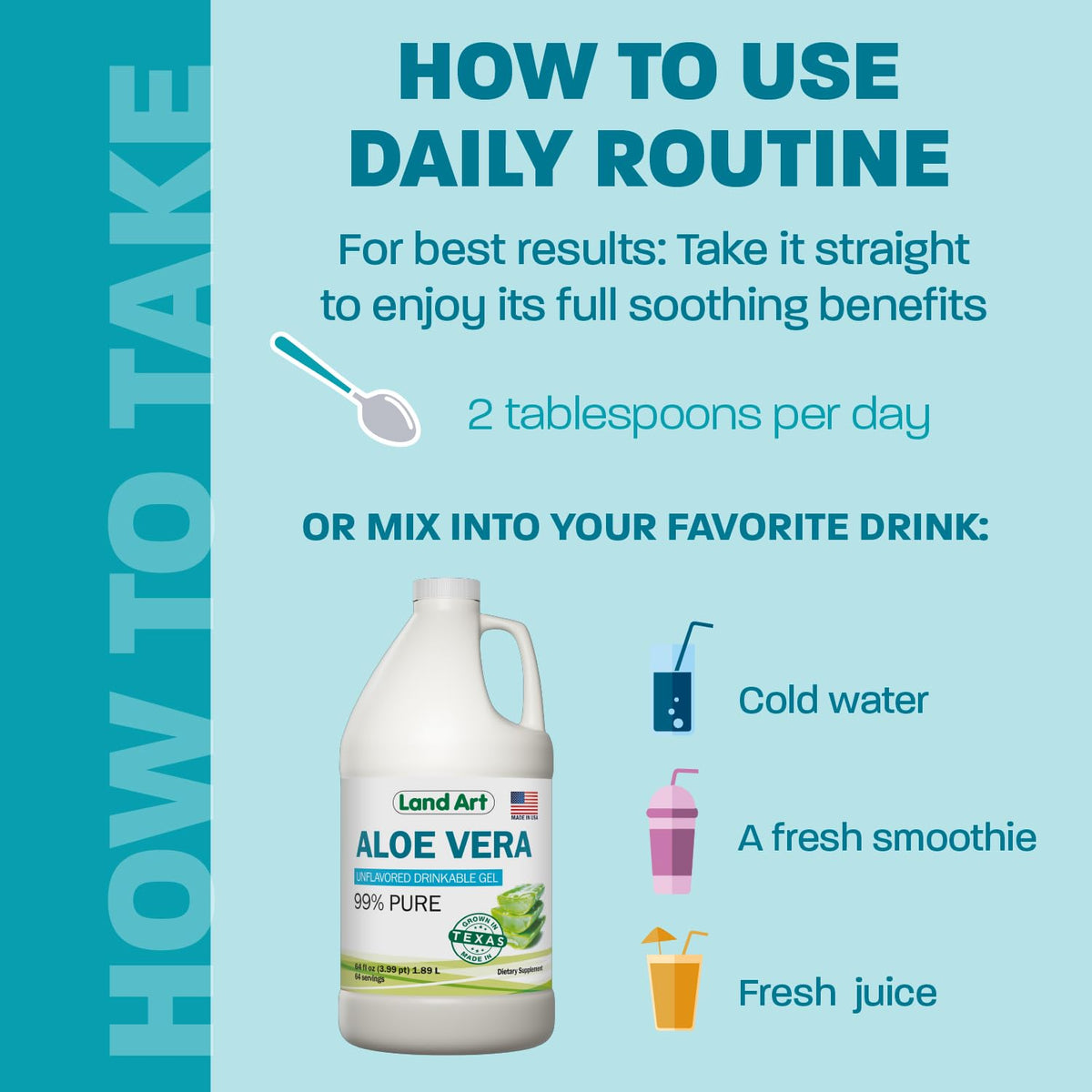 Natural Aloe Vera gel for digestion