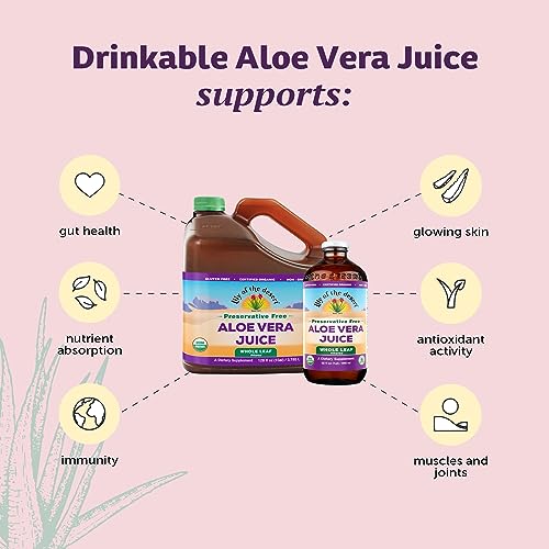 Natural aloe vera juice for hydration
