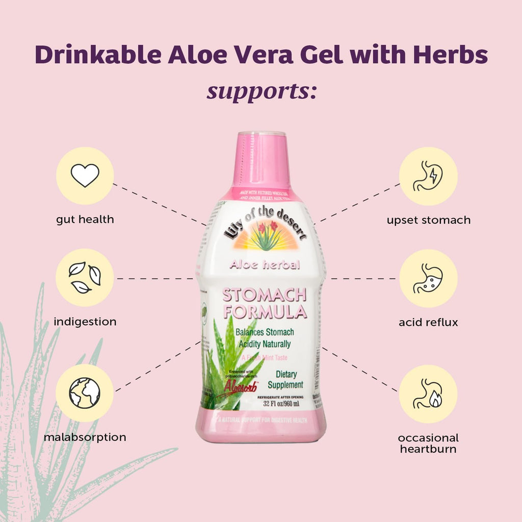 natural aloe vera stomach support