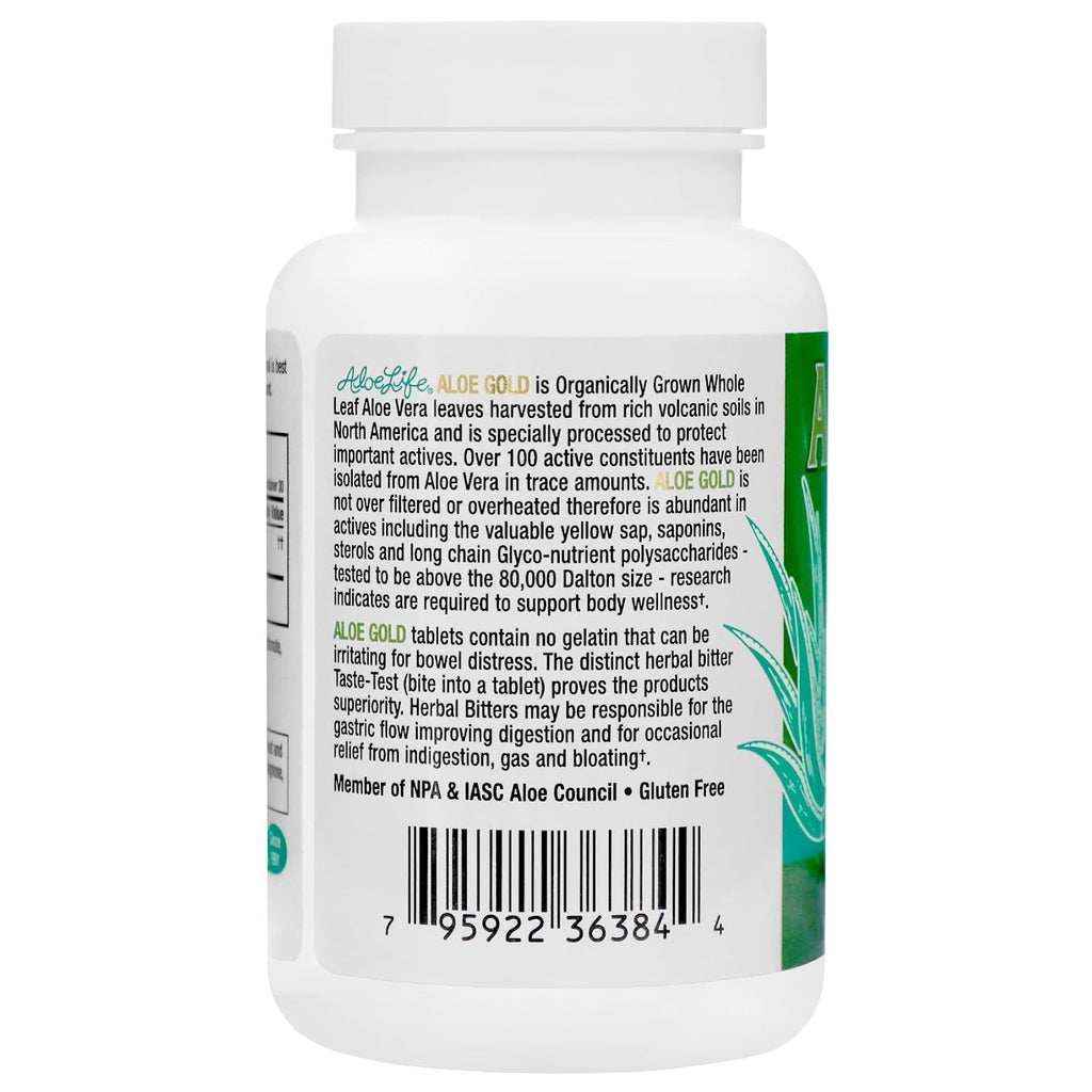 Natural aloe vera supplement tablets