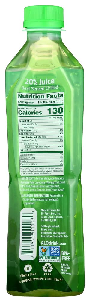 natural aloe vera wellness drink