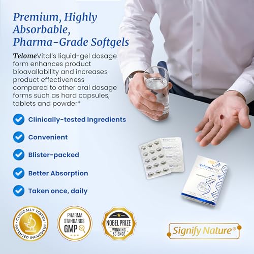 Natural anti-aging formula with TelomeVital
