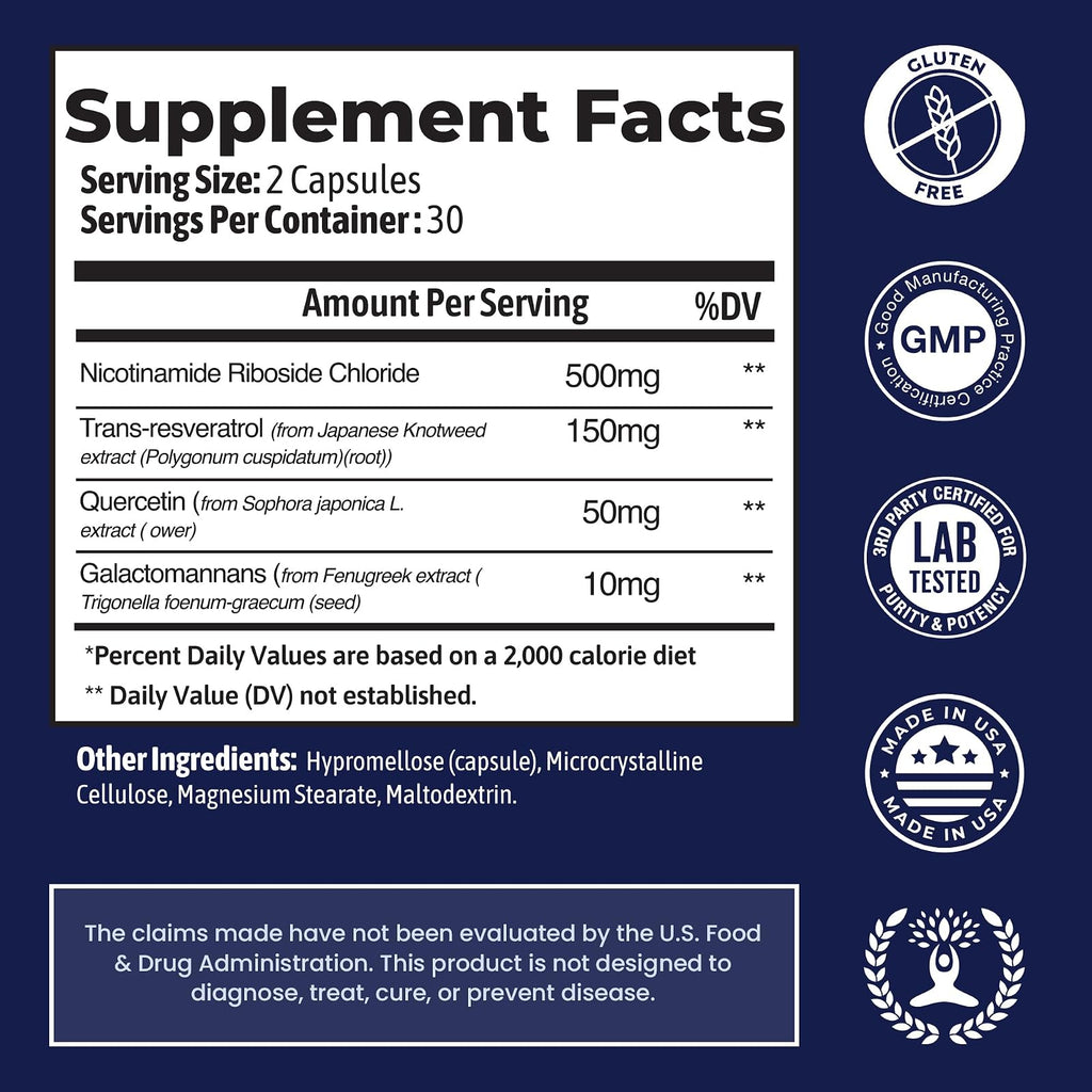 Natural anti-aging NAD+ supplement