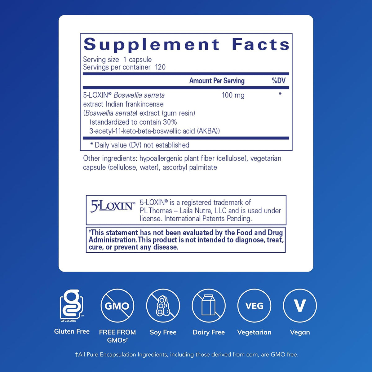 Natural anti-inflammatory Boswellia capsules