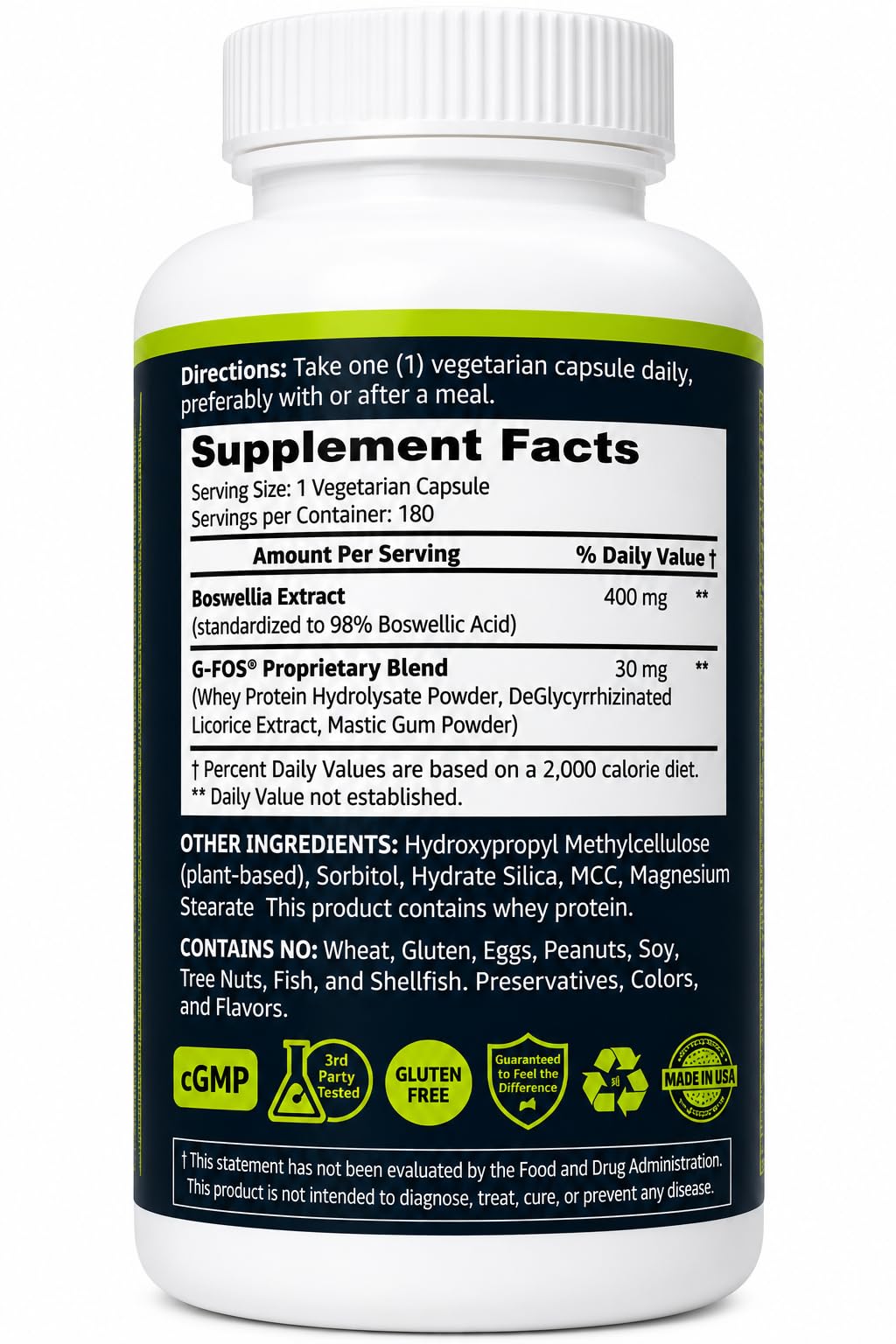 Natural anti-inflammatory Boswellia capsules