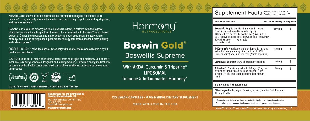 Natural anti-inflammatory Boswellia supplement