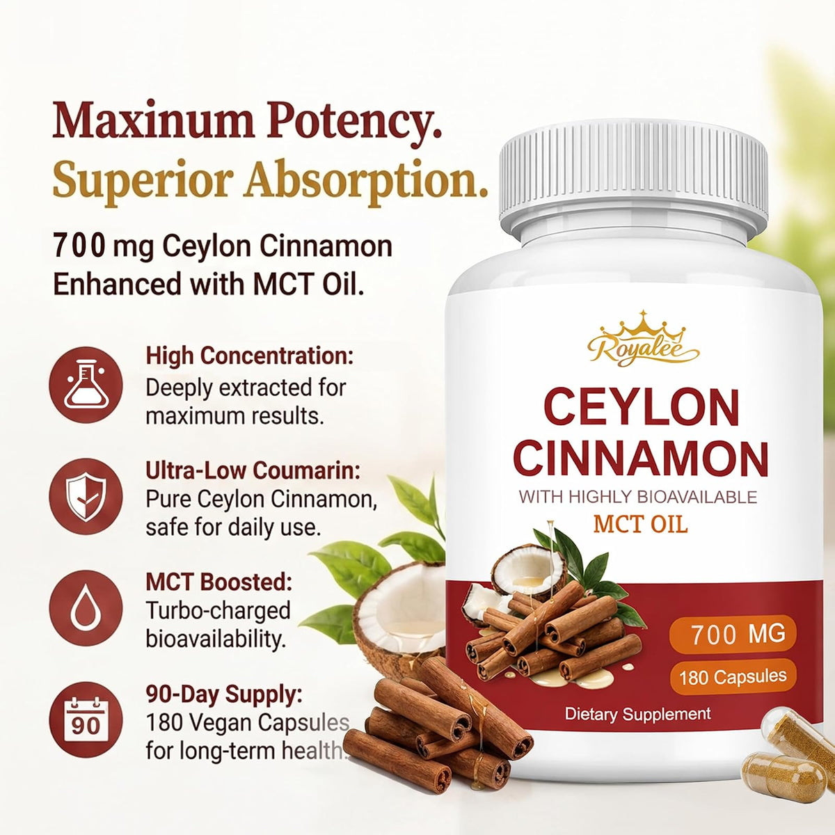 Natural anti-inflammatory cinnamon supplement