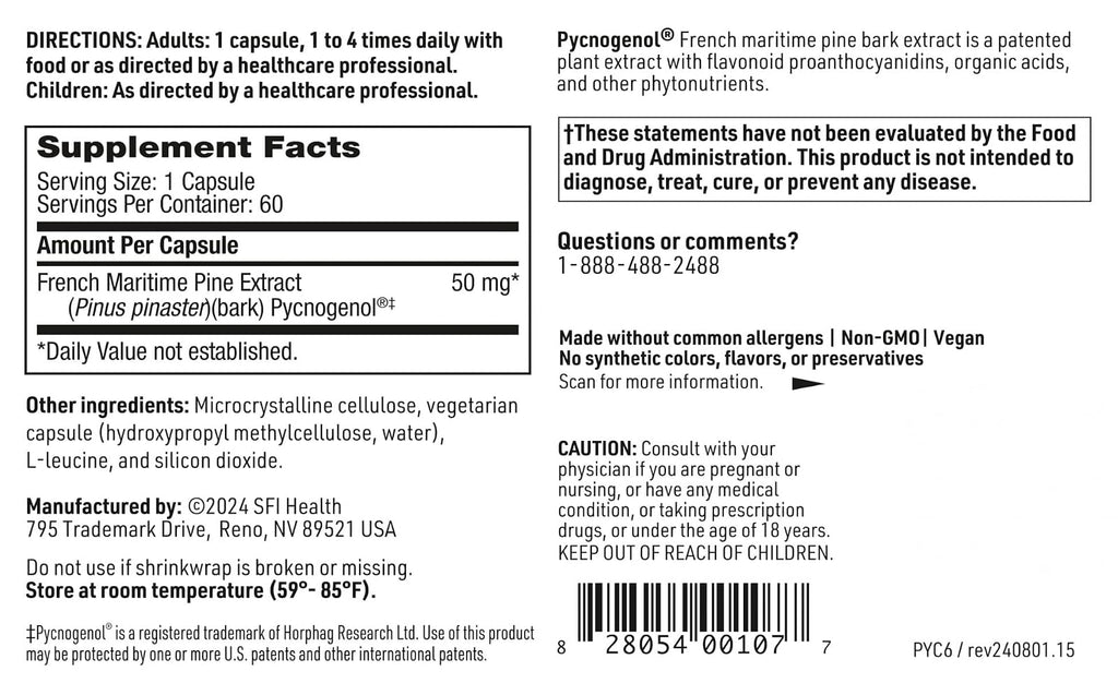 Natural anti-inflammatory Pycnogenol benefits