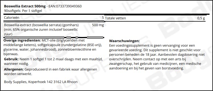 Natural anti-inflammatory support with Boswellia extract