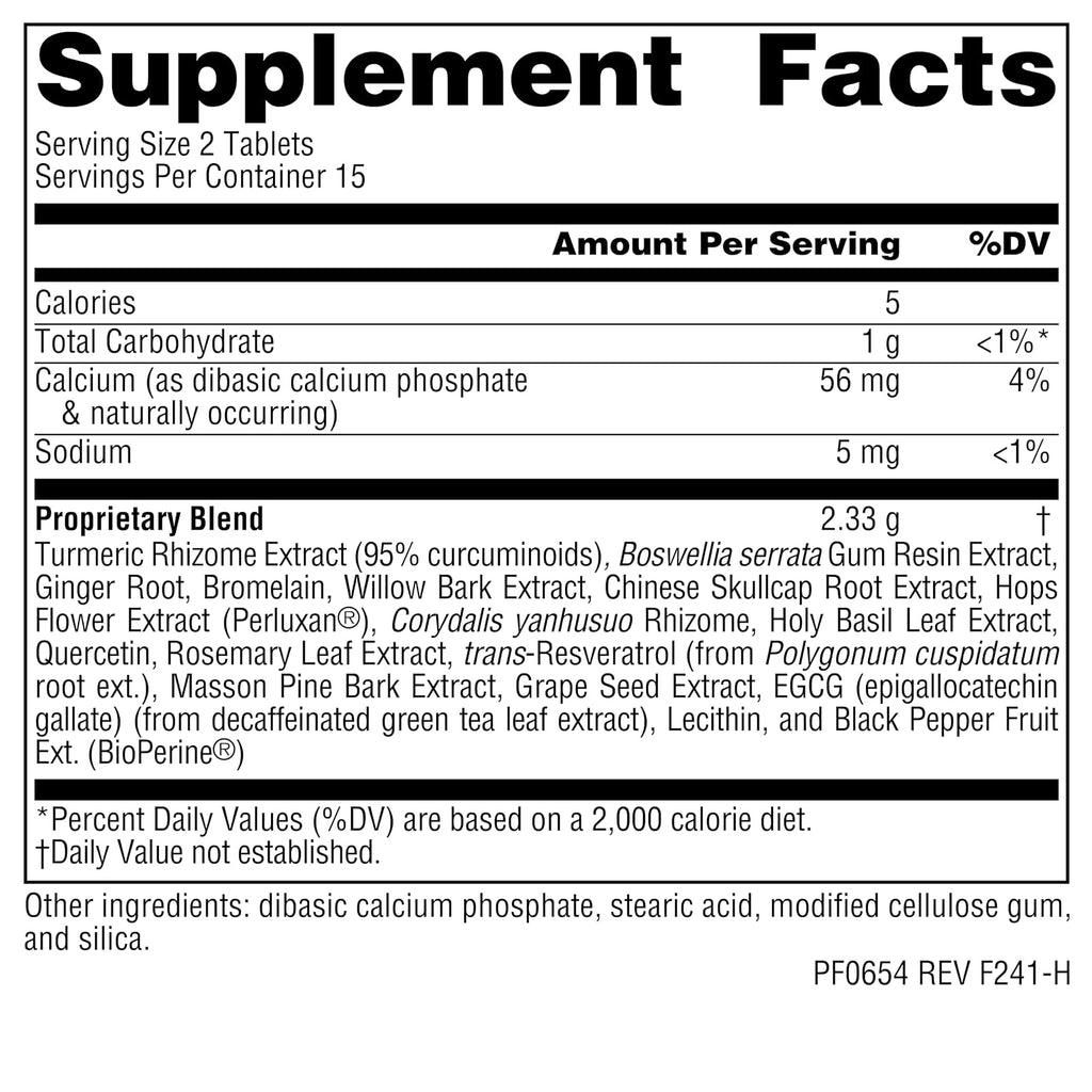 natural anti-inflammatory support with curcumin