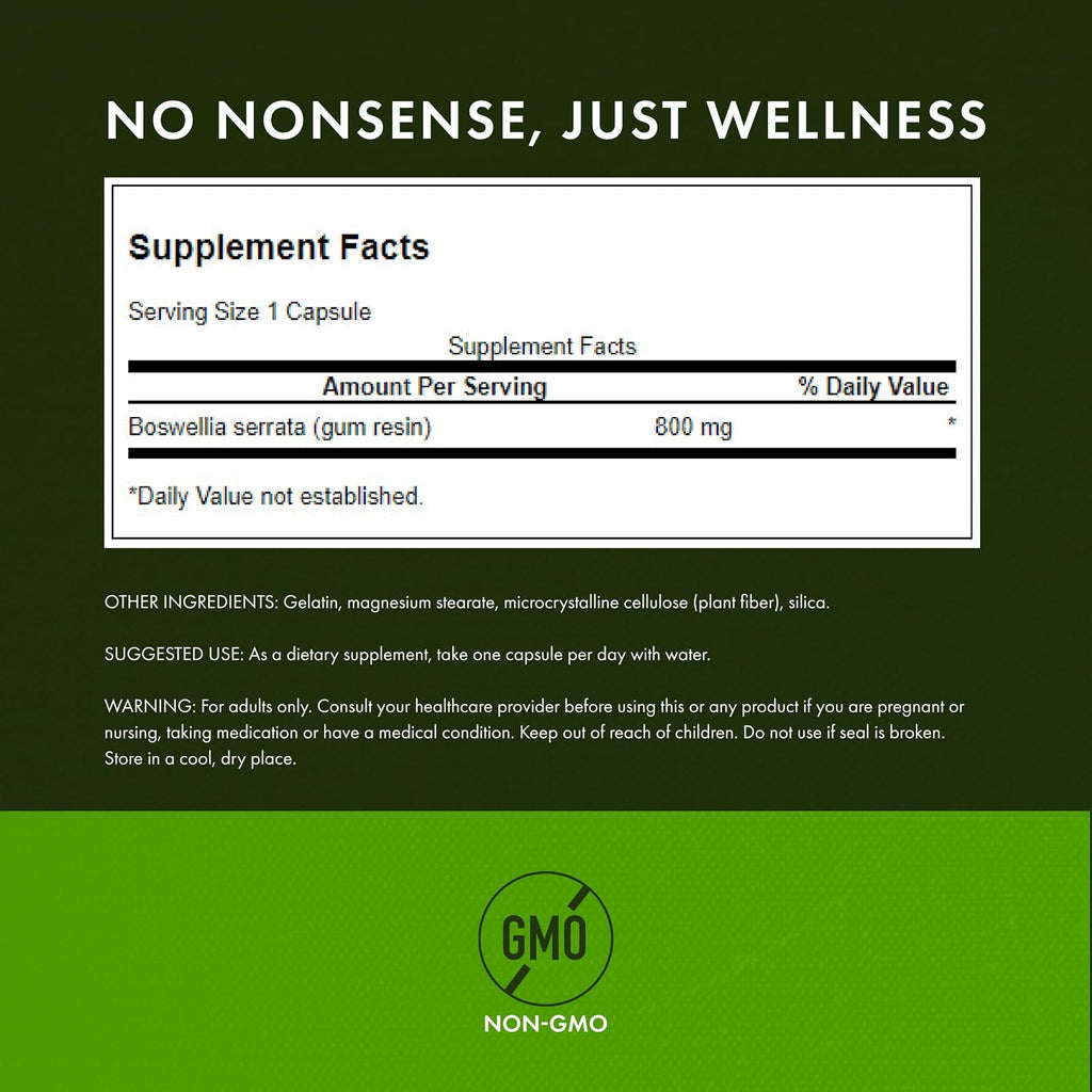 Natural anti-inflammatory Swanson Boswellia supplement