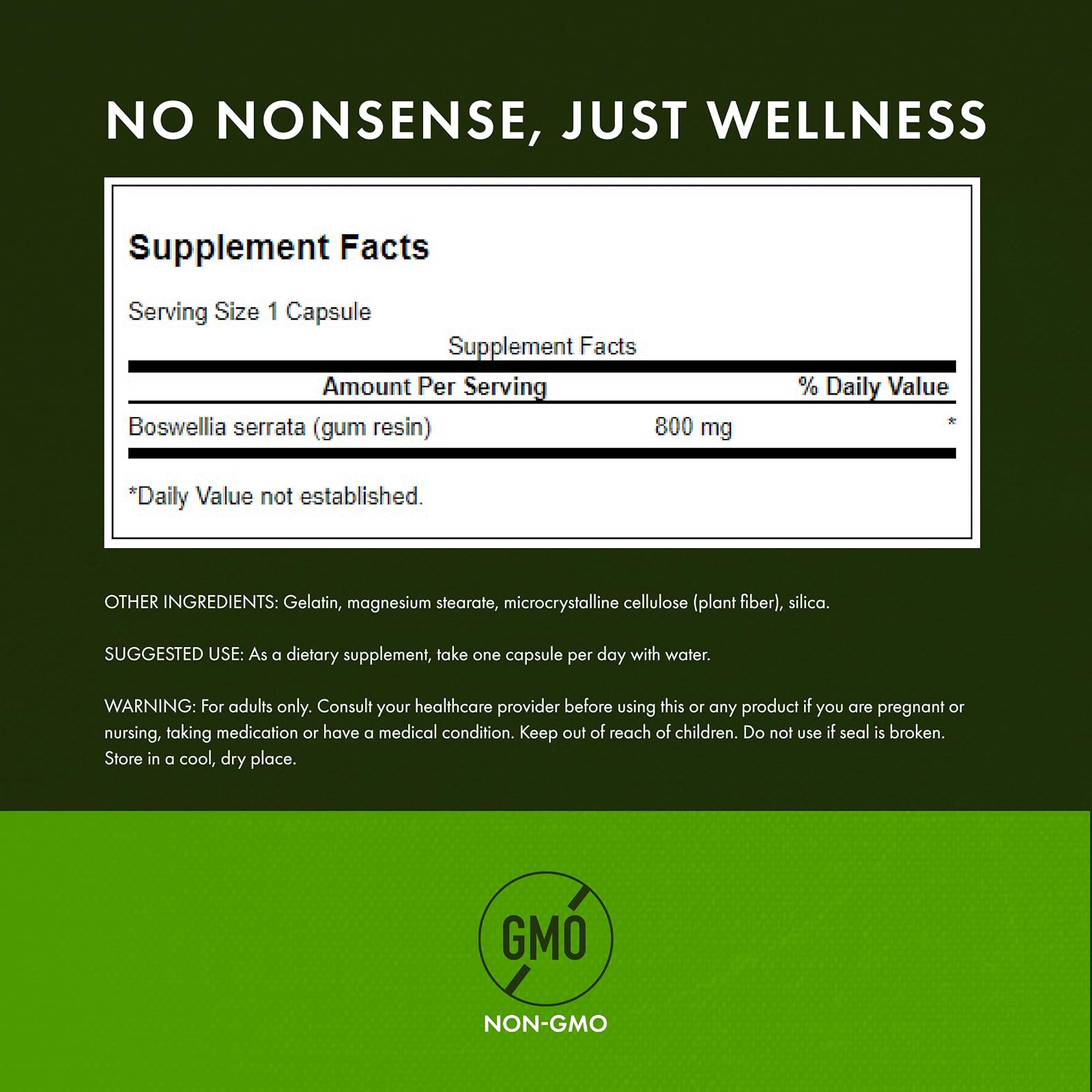 Natural anti-inflammatory Swanson Boswellia supplement