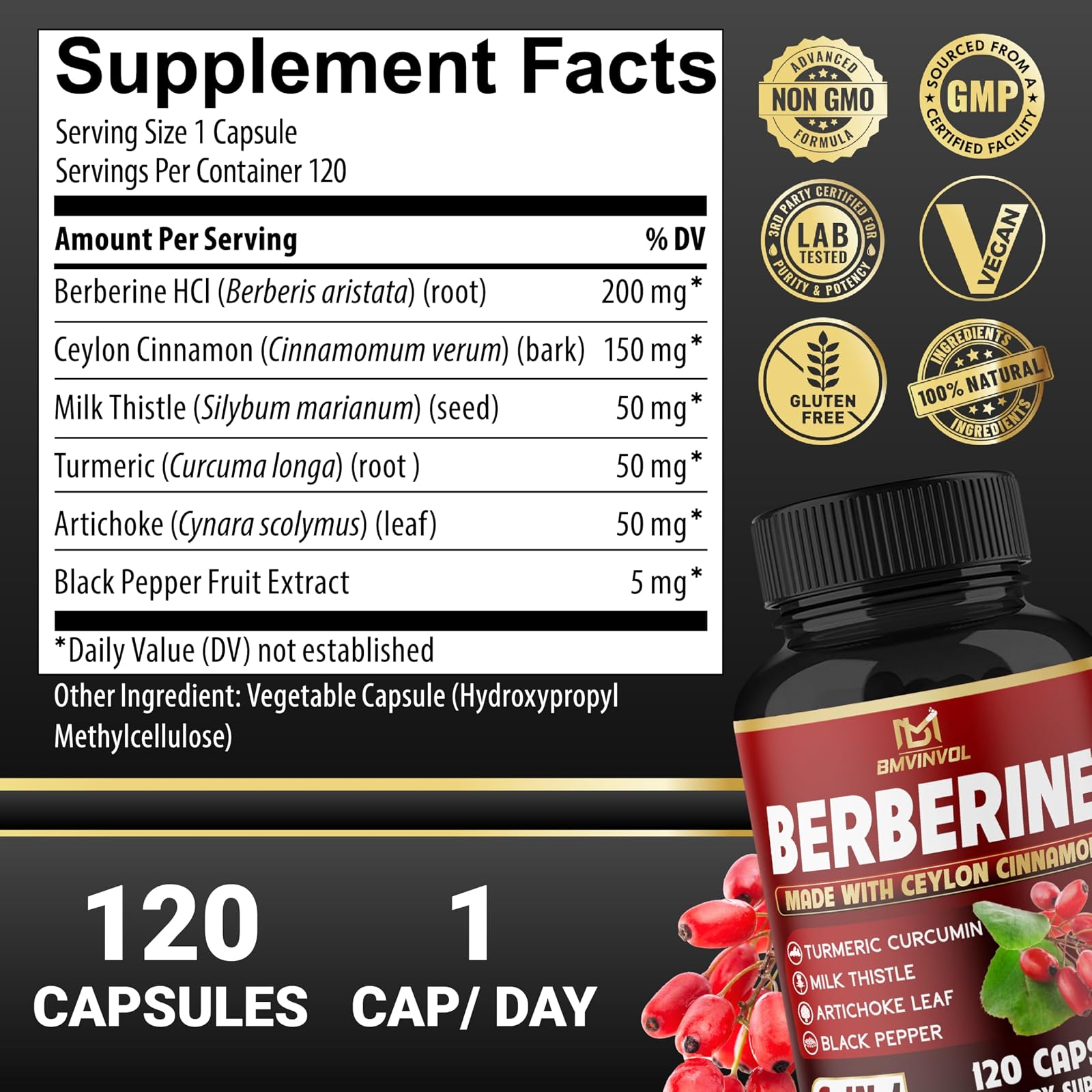 Natural anti-inflammatory turmeric capsules