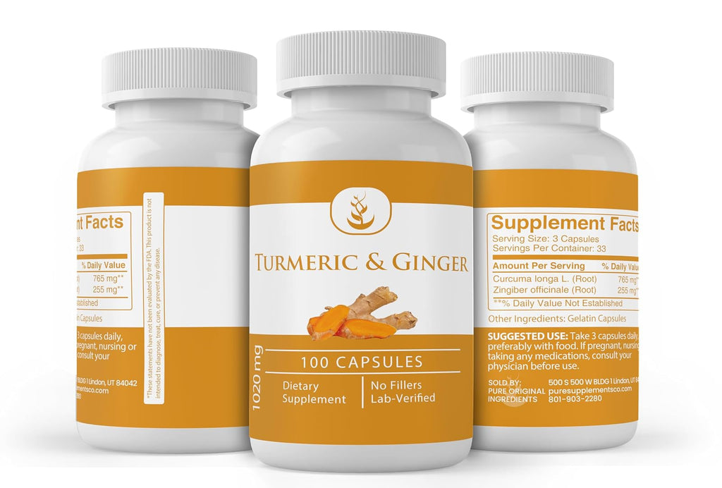 Natural anti-inflammatory turmeric capsules