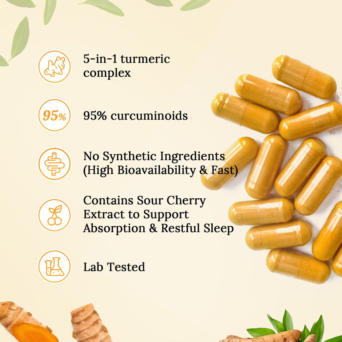 Natural anti-inflammatory turmeric capsules