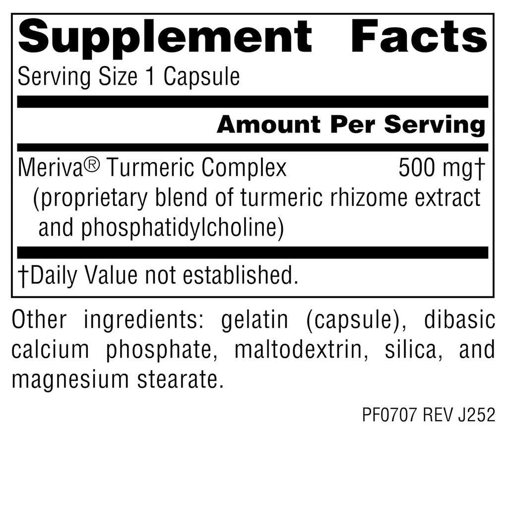 Natural anti-inflammatory turmeric supplement