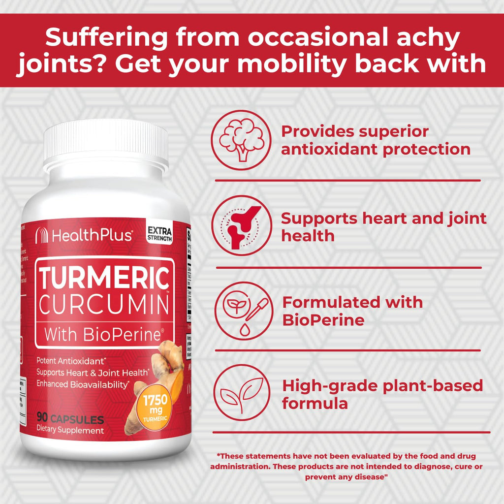 Natural anti-inflammatory turmeric supplement