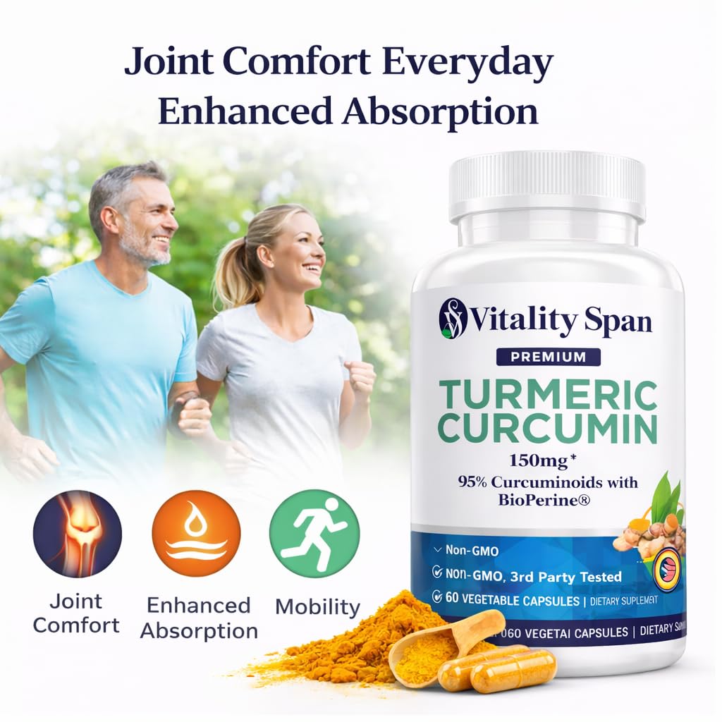 Natural anti-inflammatory turmeric supplement