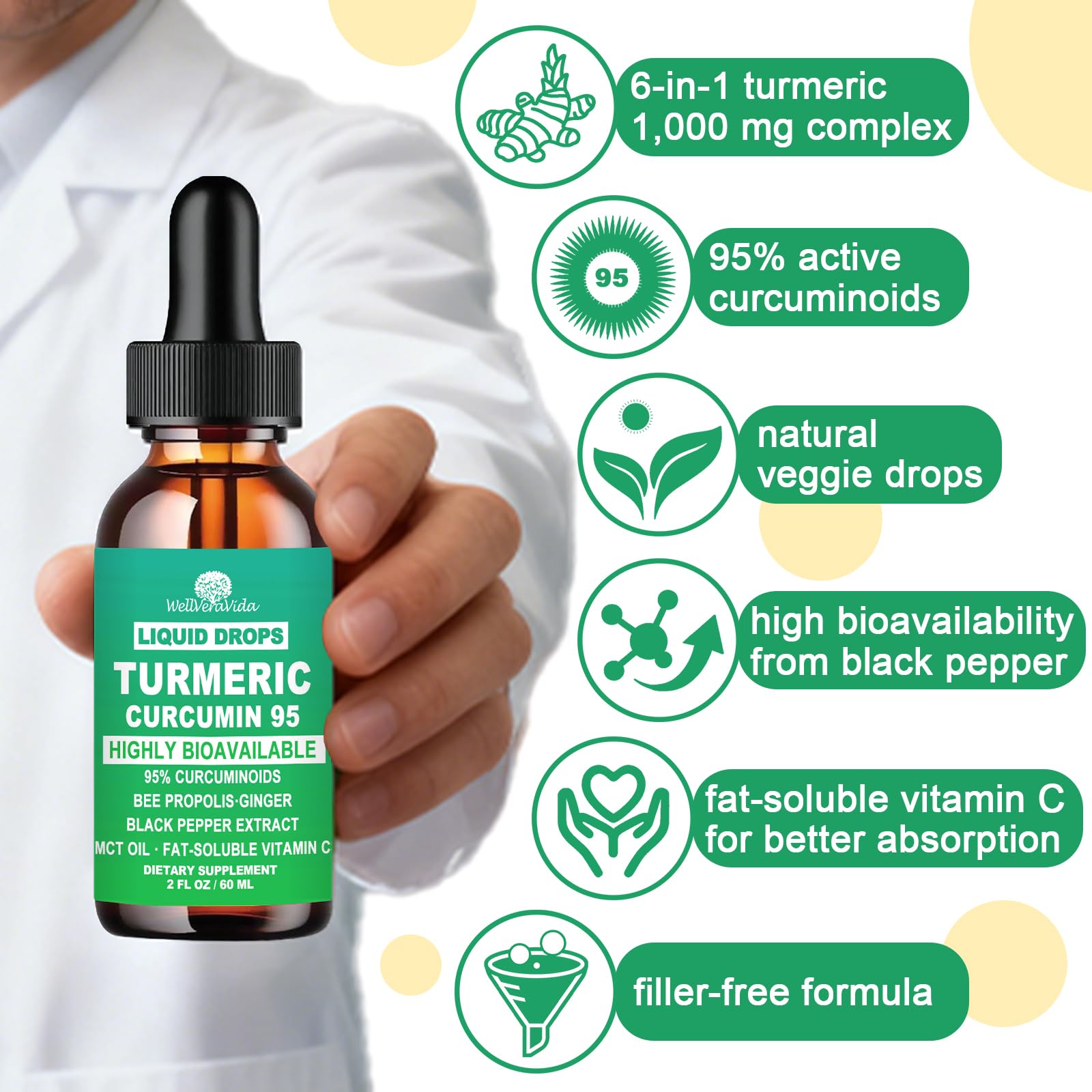 Natural anti-inflammatory turmeric supplement