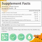 Natural anti-inflammatory turmeric supplement