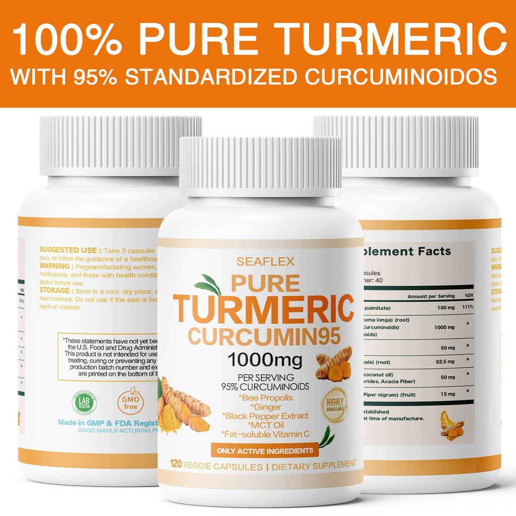 Natural anti-inflammatory turmeric supplement