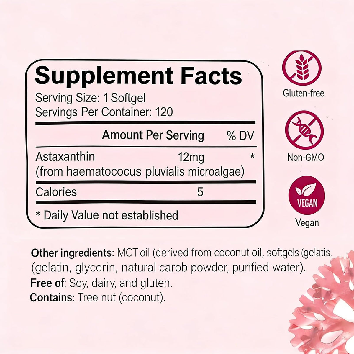 Natural antioxidant benefits of Astaxanthin