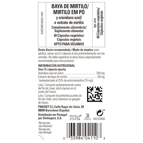 natural antioxidant bilberry capsules