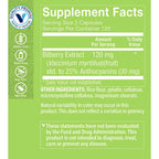 Natural antioxidant bilberry capsules