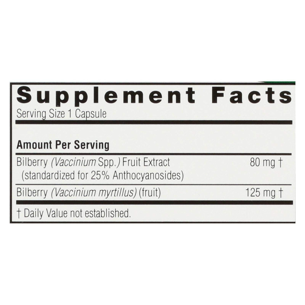 natural antioxidant bilberry supplement