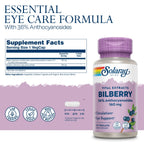 Natural antioxidant bilberry supplement