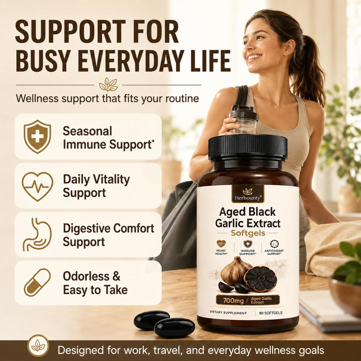 Natural antioxidant black garlic extract
