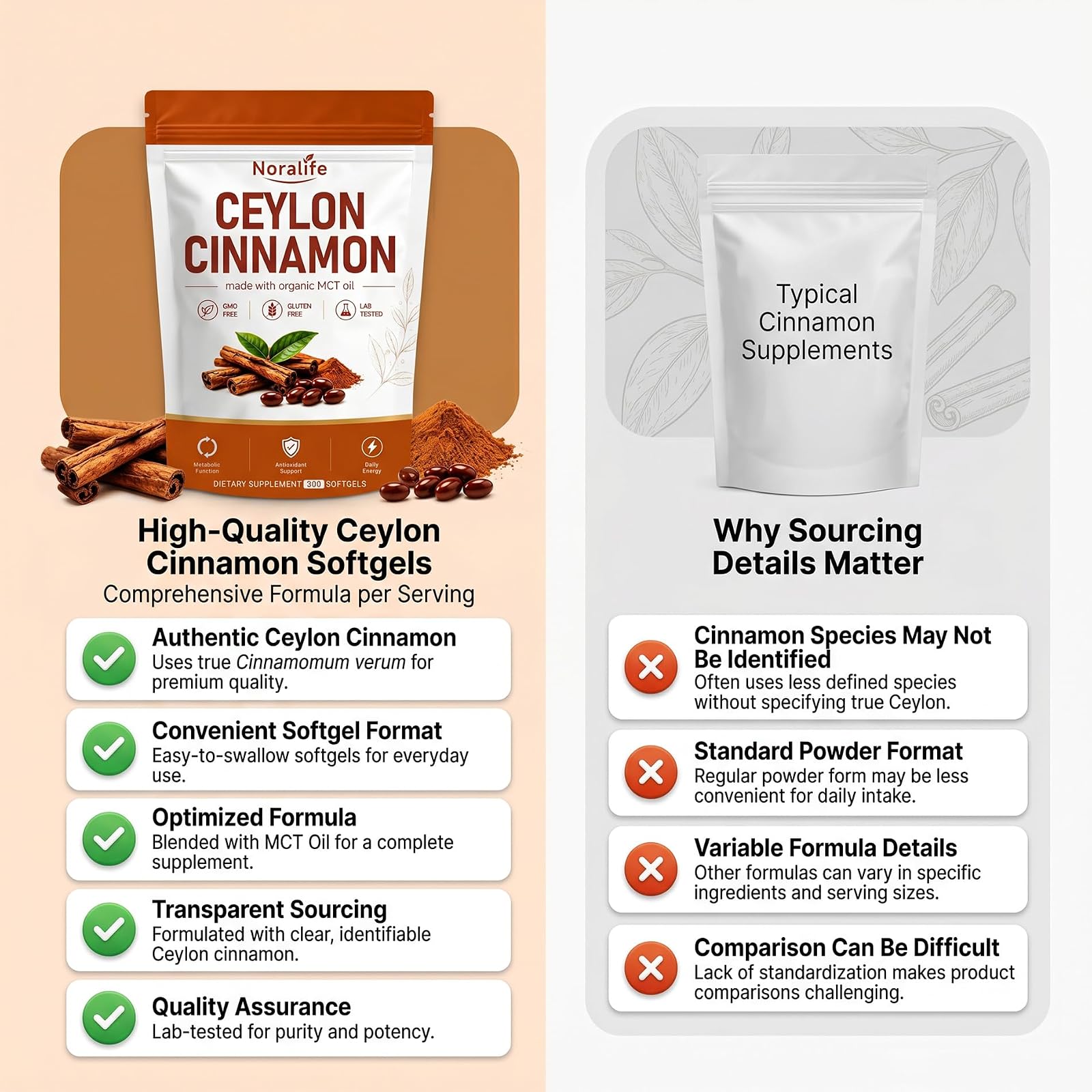 Natural antioxidant cinnamon extract