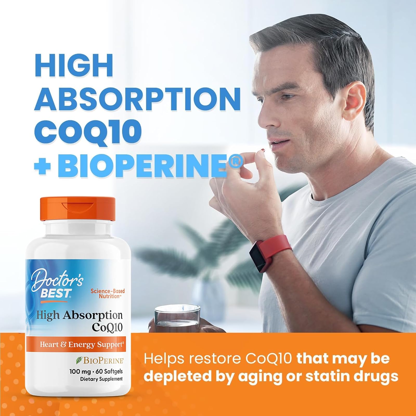 Natural antioxidant CoQ10 supplement