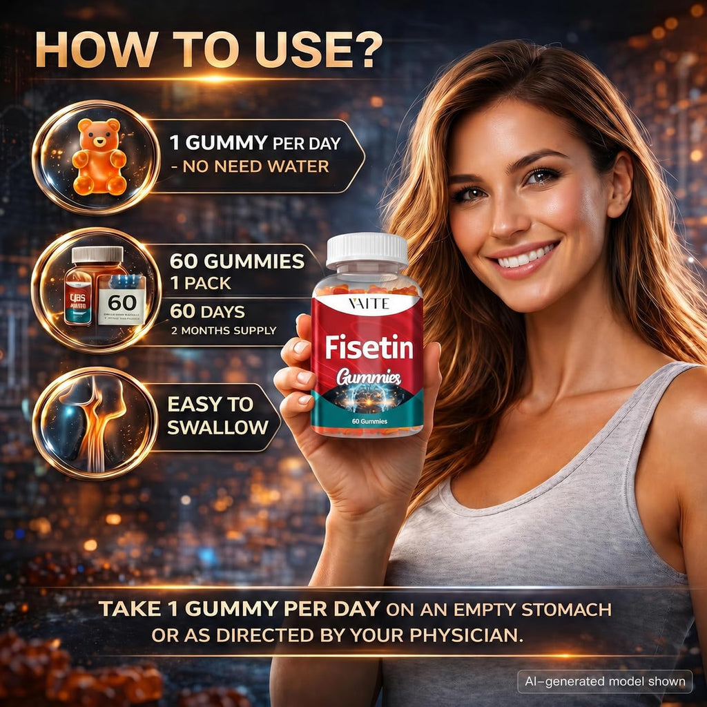 Natural antioxidant Fisetin gummy benefits