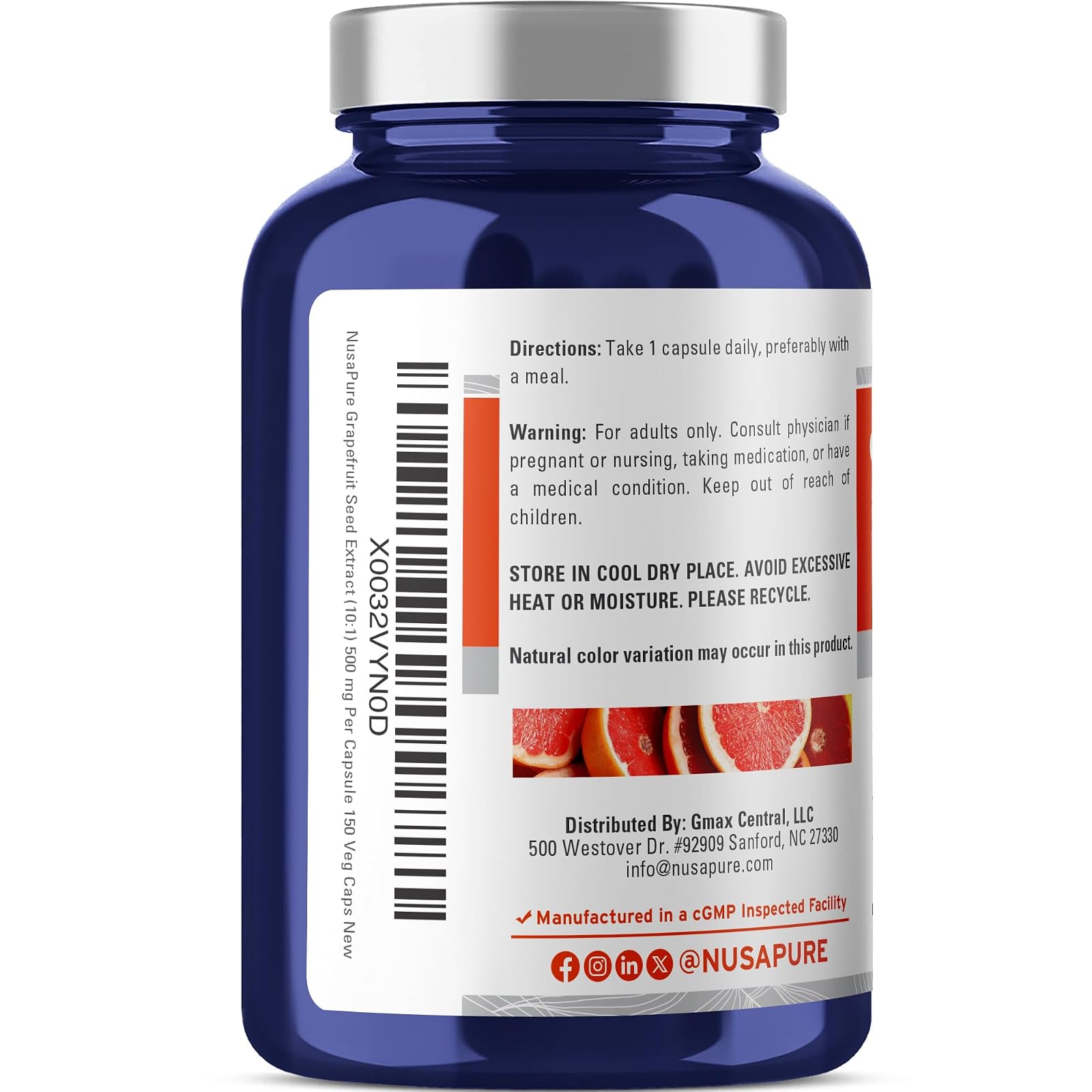 natural antioxidant grape seed capsules