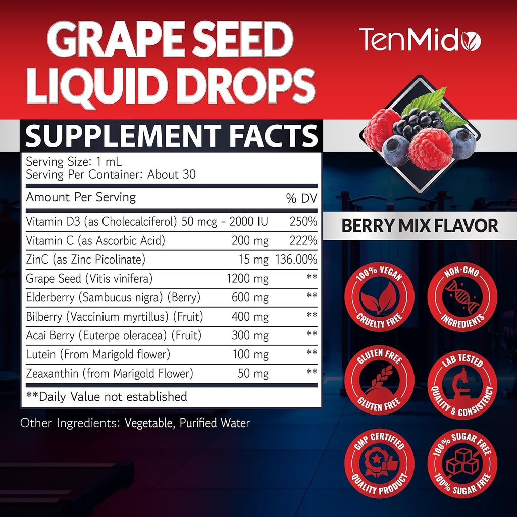 natural antioxidant grape seed drops