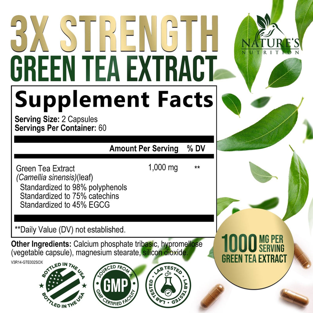 natural antioxidant green tea capsules
