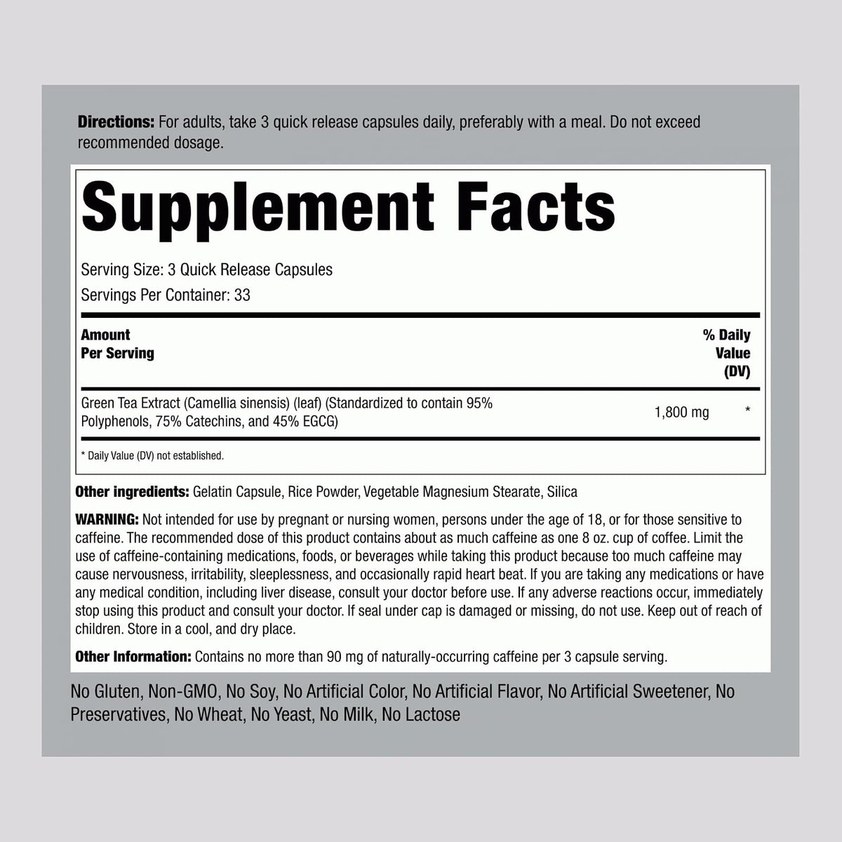 natural antioxidant green tea extract