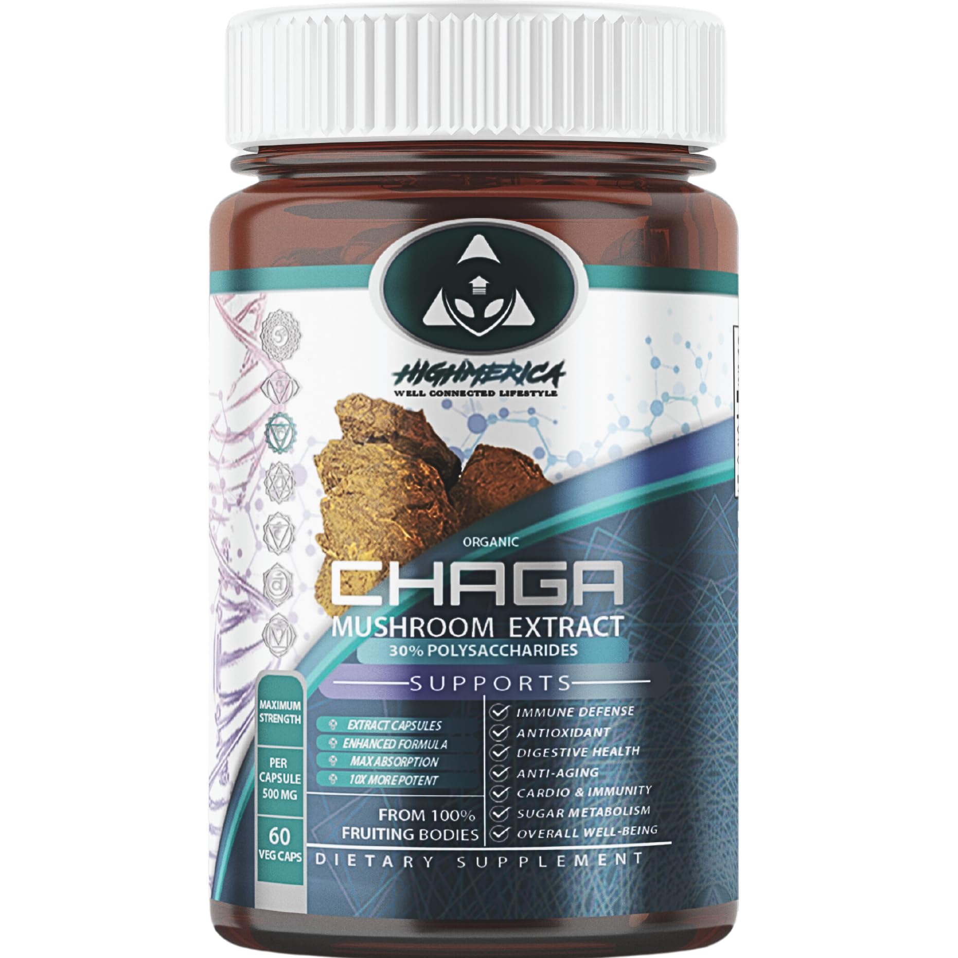 Natural antioxidant mushroom capsules