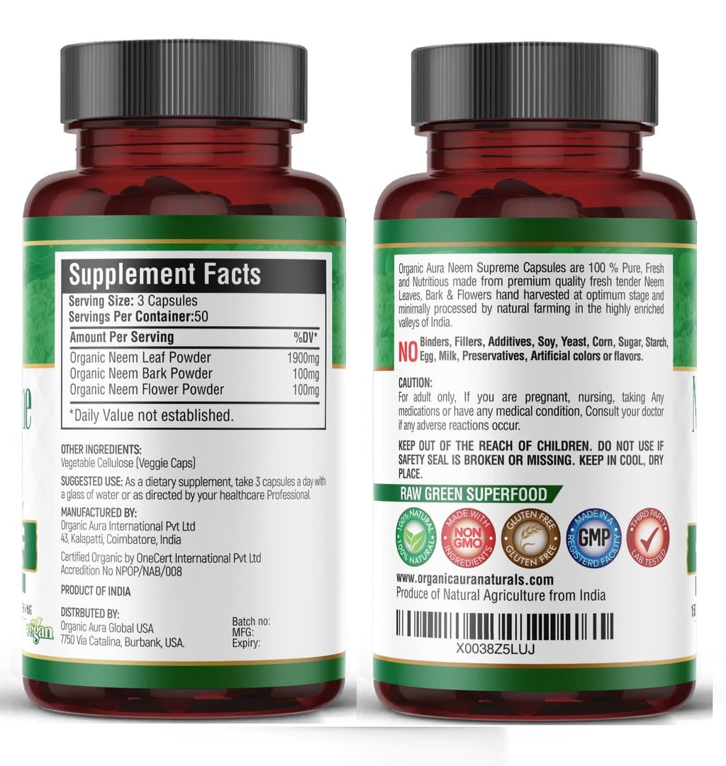 natural antioxidant neem supplement