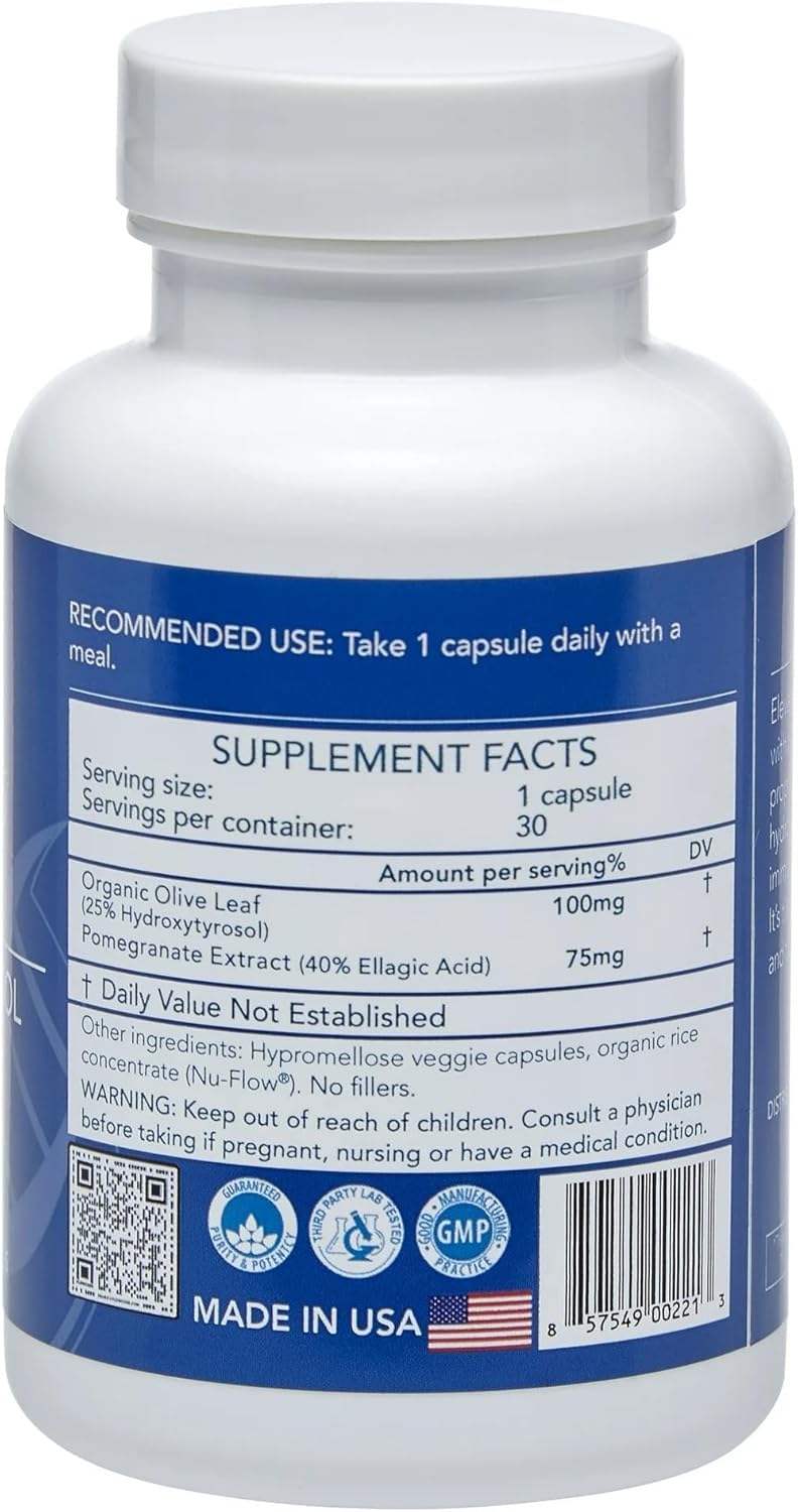 Natural antioxidant olive leaf capsules