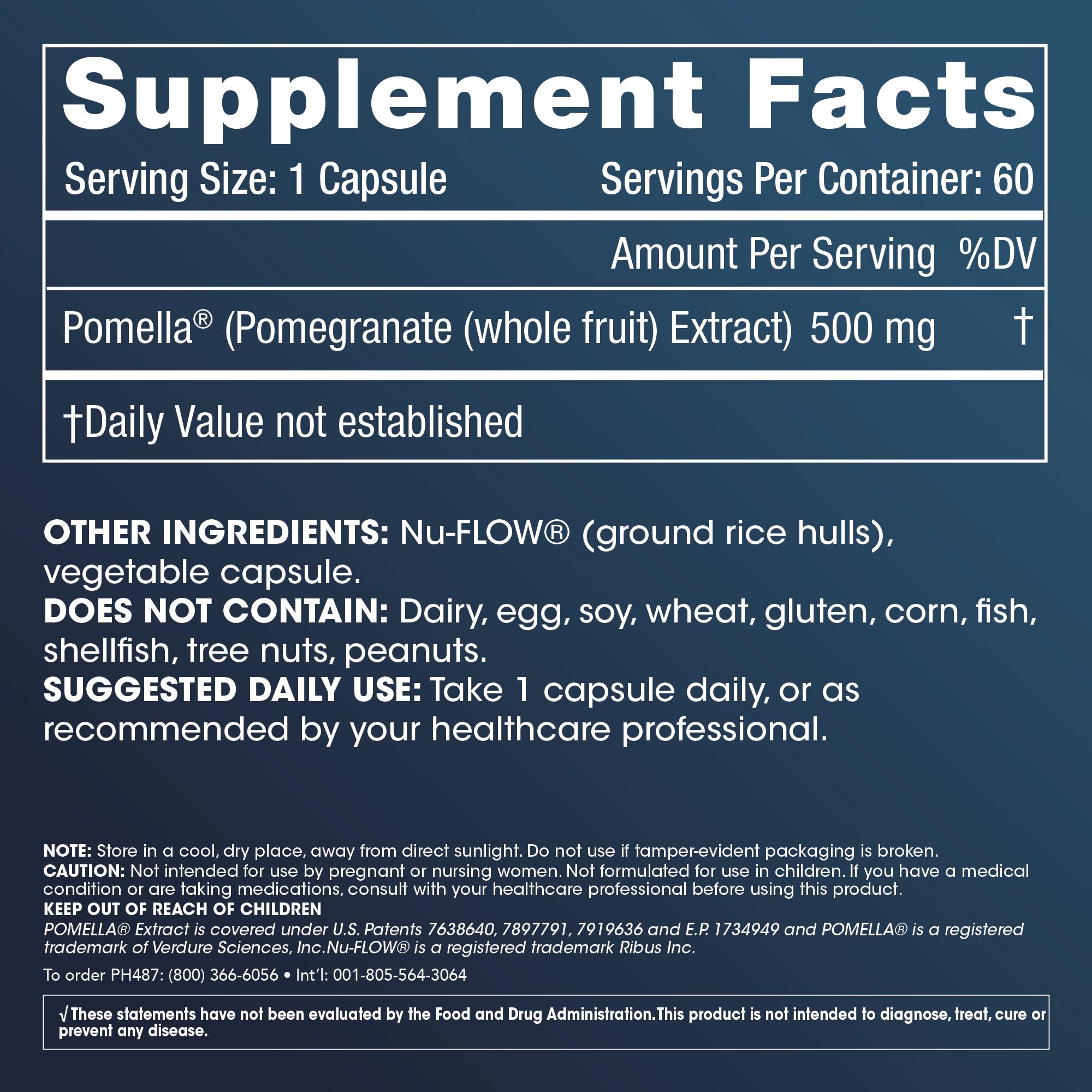 natural antioxidant pomegranate veggie capsules