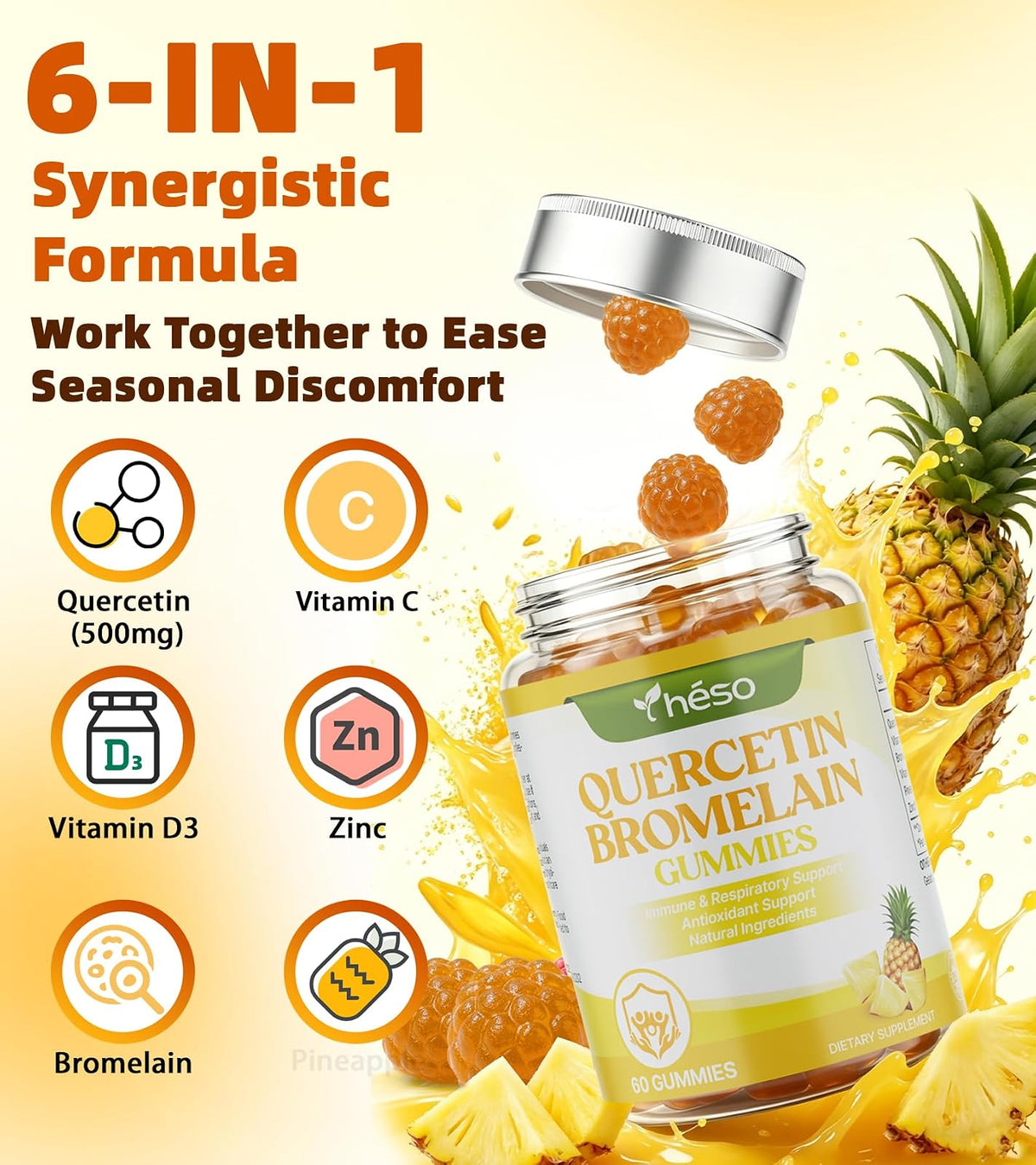Natural antioxidant Quercetin Gummies for health