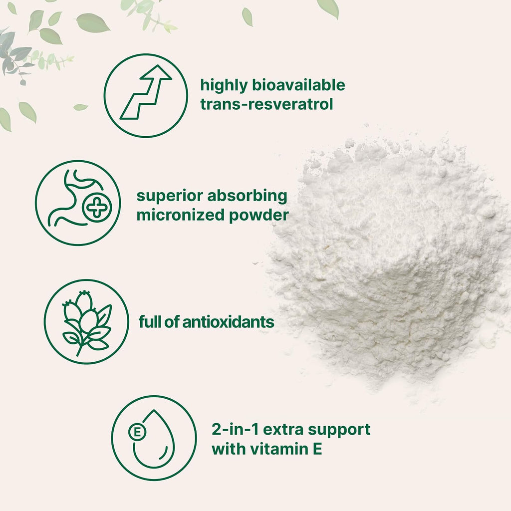 natural antioxidant resveratrol powder supplement