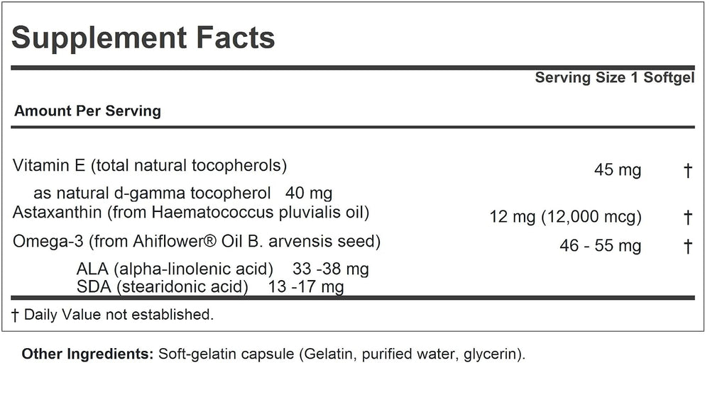 Natural antioxidant support with Astaxanthin