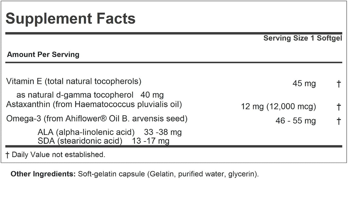 Natural antioxidant support with Astaxanthin