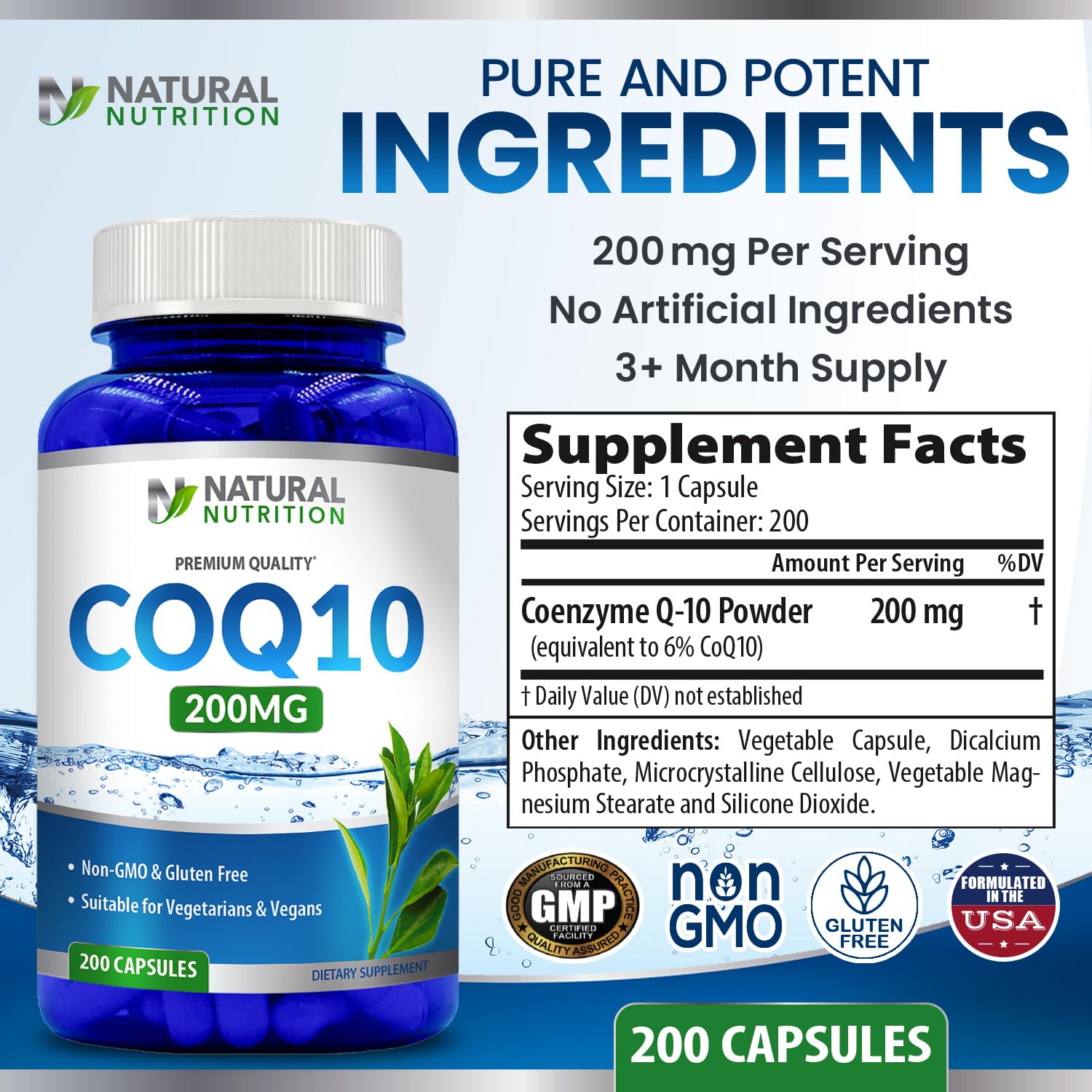 Natural antioxidant support with CoQ10