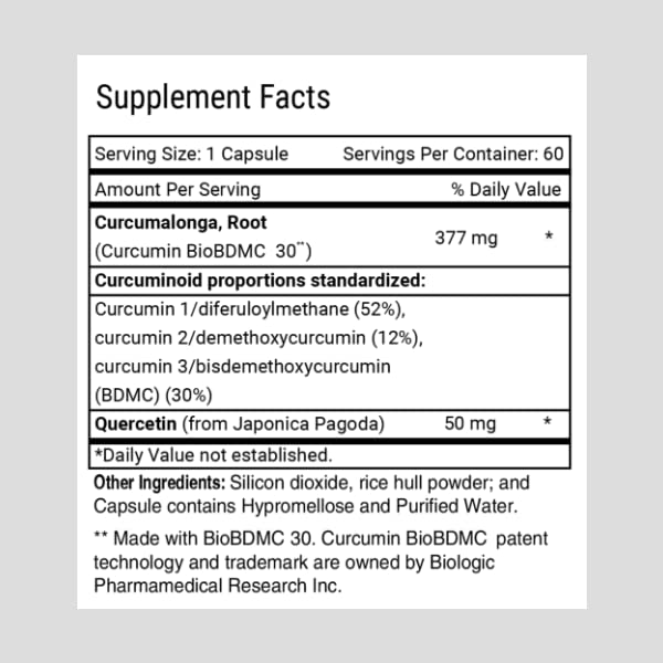 Natural antioxidant support with Curcumitol-Q