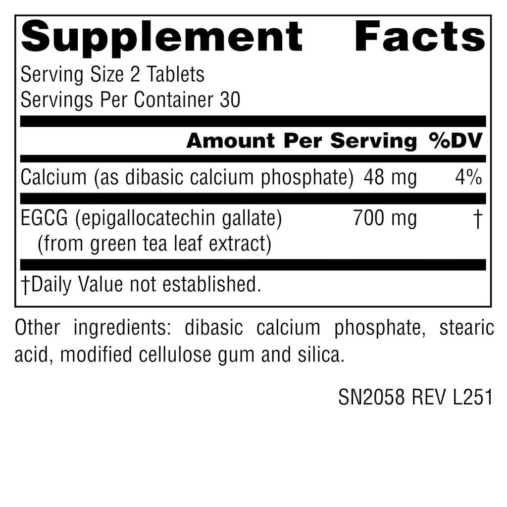 natural antioxidant support with EGCG